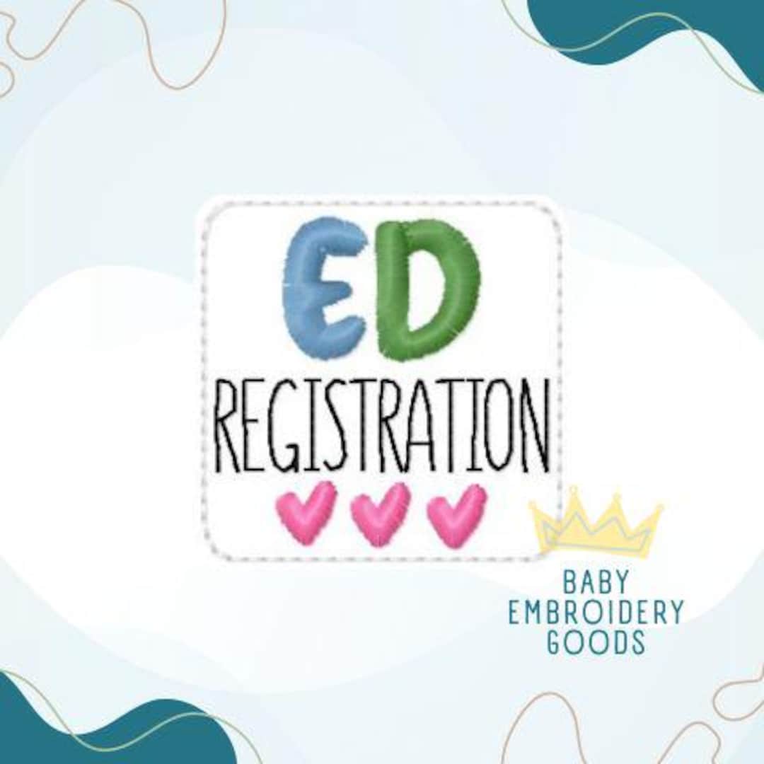 Ed Registration Feltie Designs 2 Sizes Machine Embroidery Design - Etsy