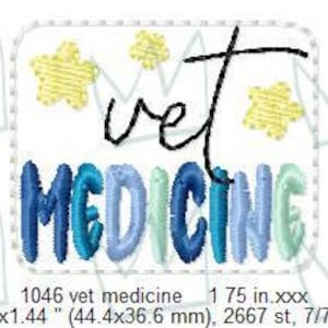 Vet Medicine Feltie Machine Embroidery Design (digital Download) - Etsy