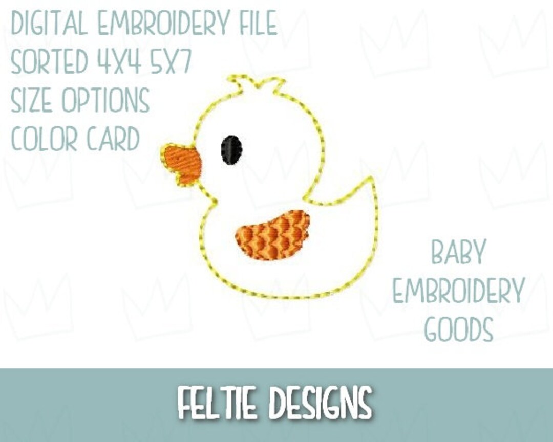 Duck Feltie 2 Sizes Feltie File Machine Embroidery Design Feltie ...