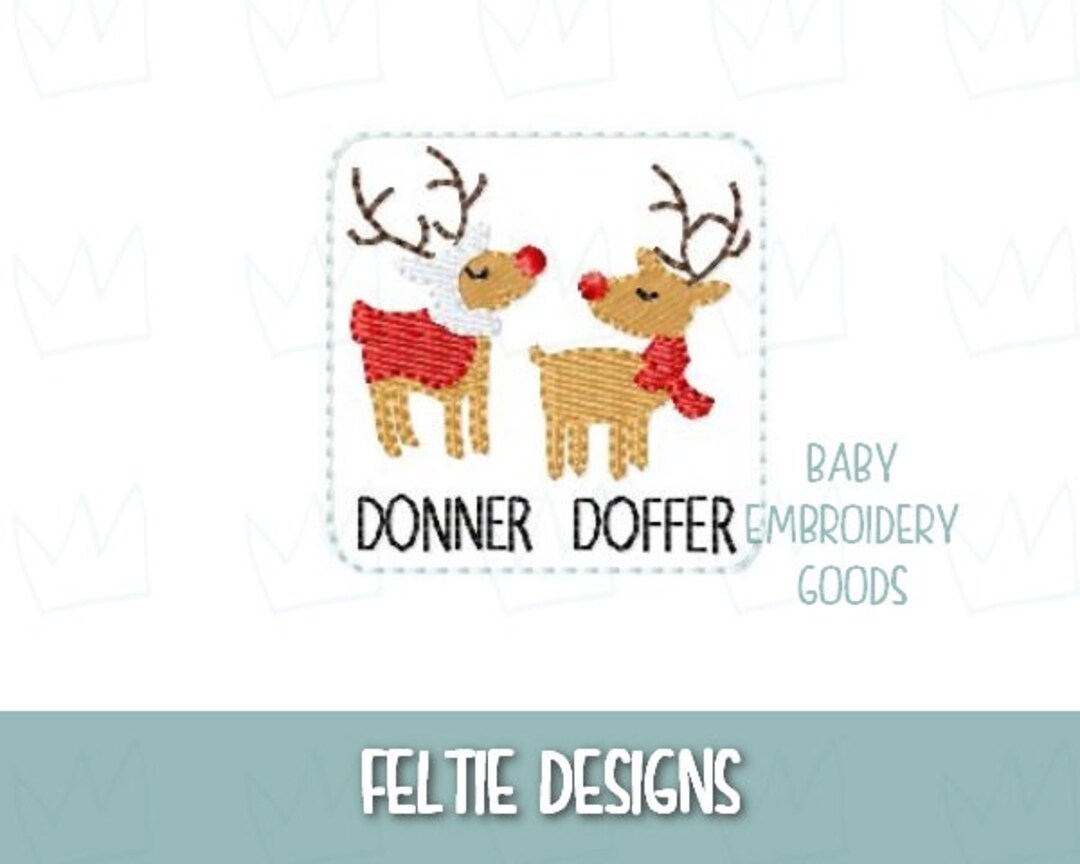Donner Doffer Feltie Design 2 Sizes Machine Embroidery Design Feltie ...