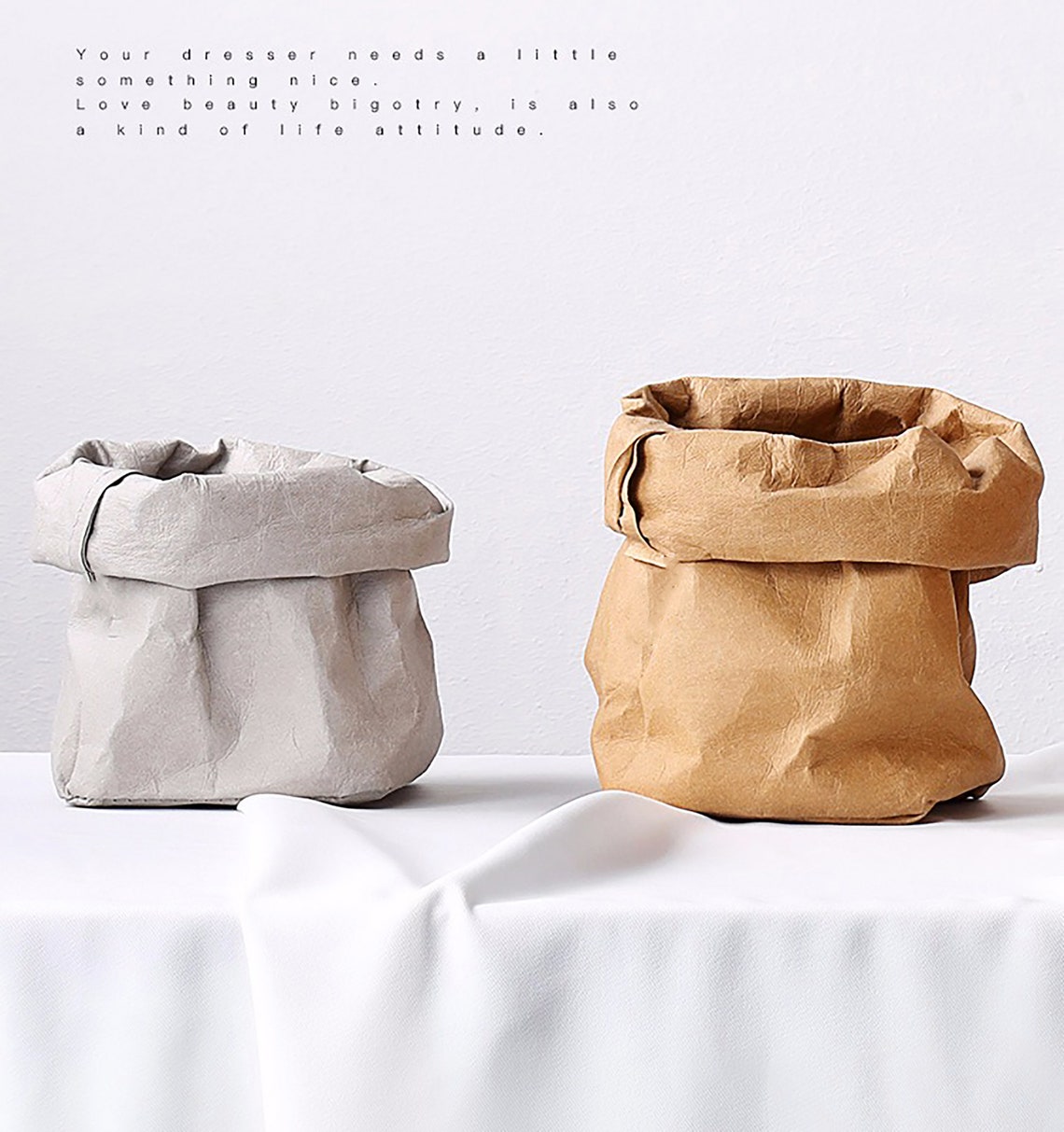 Washable Kraft Paper Makeup Bag,cosmetics Bag,men's and Women's Bag ...