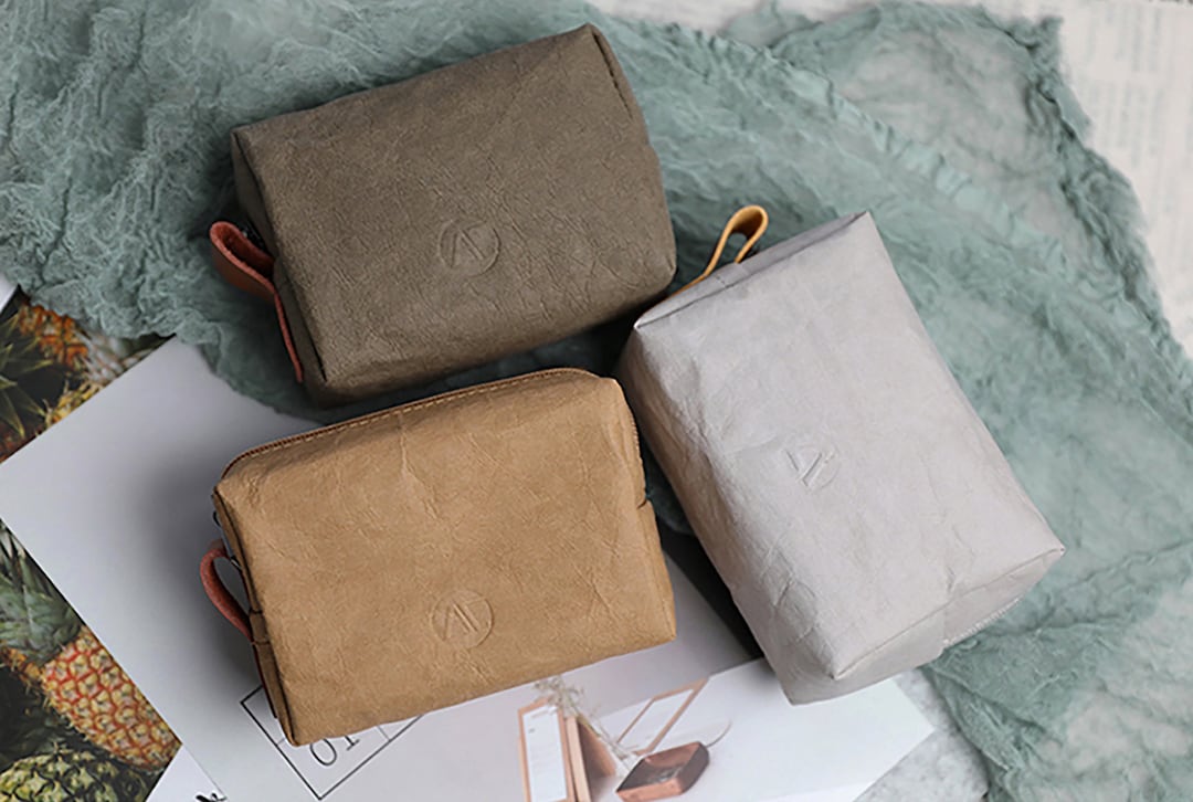 Personalized Washable Kraft Paper Makeup Bag: Eco-friendly Cosmetic ...