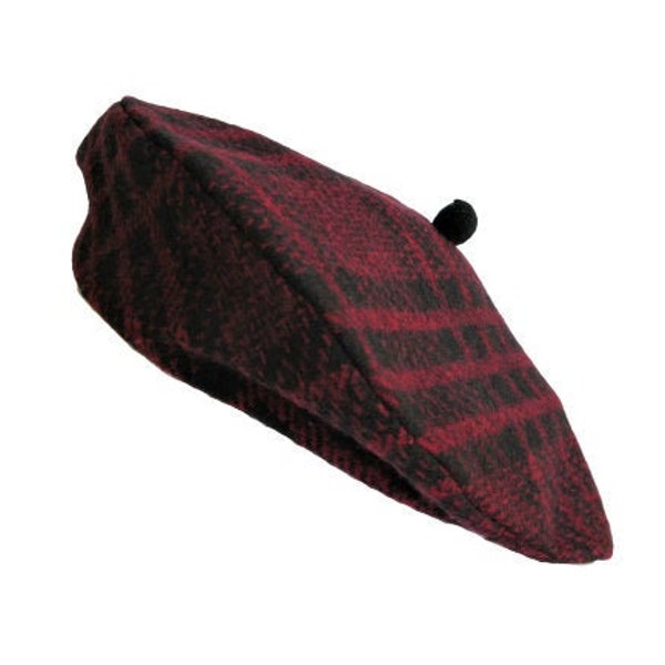 Plaid Beret - Etsy