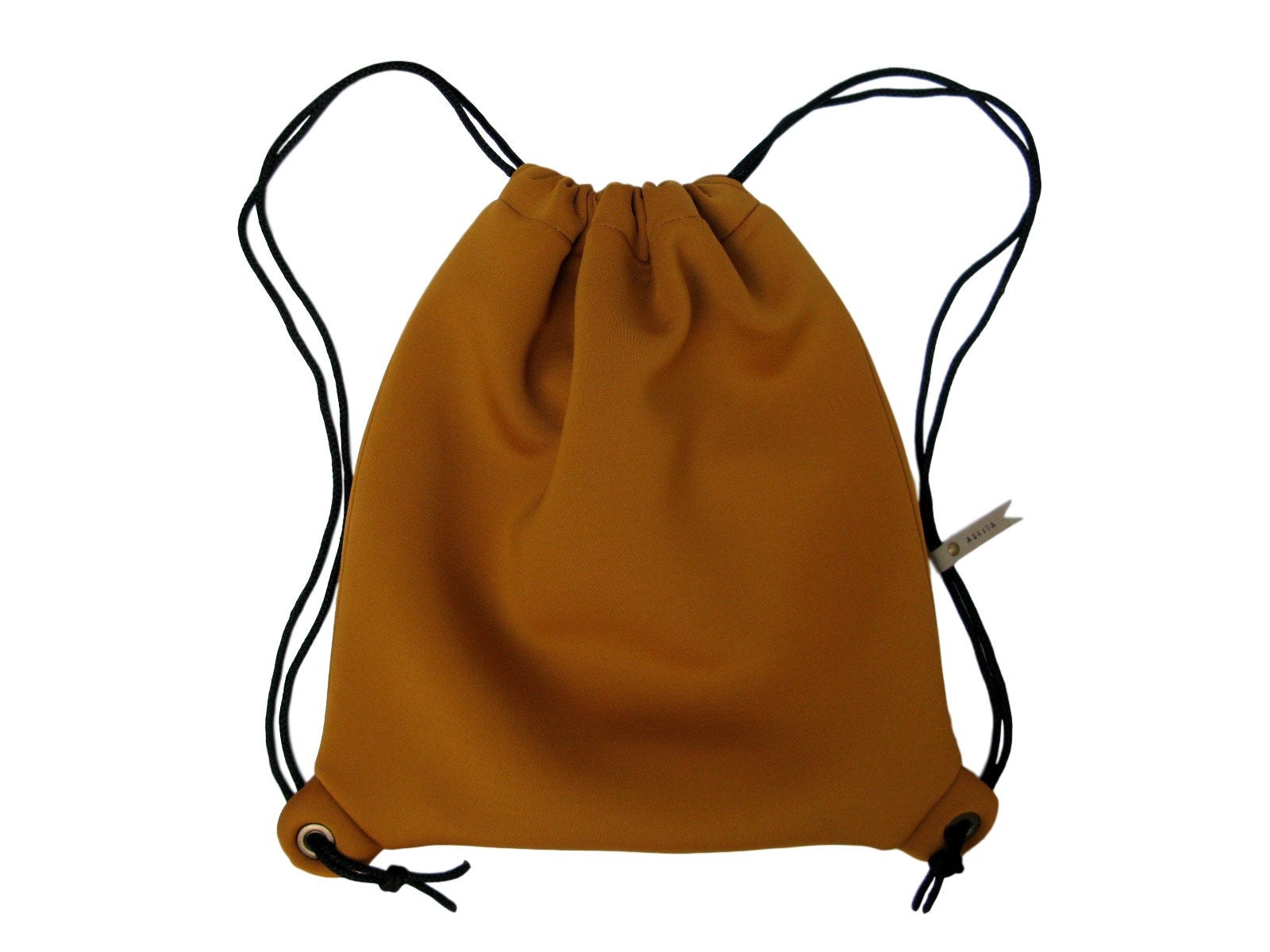 Mustard Yellow Spandex Drawstring Bag Backpack Gym Sack Cinch - Etsy UK