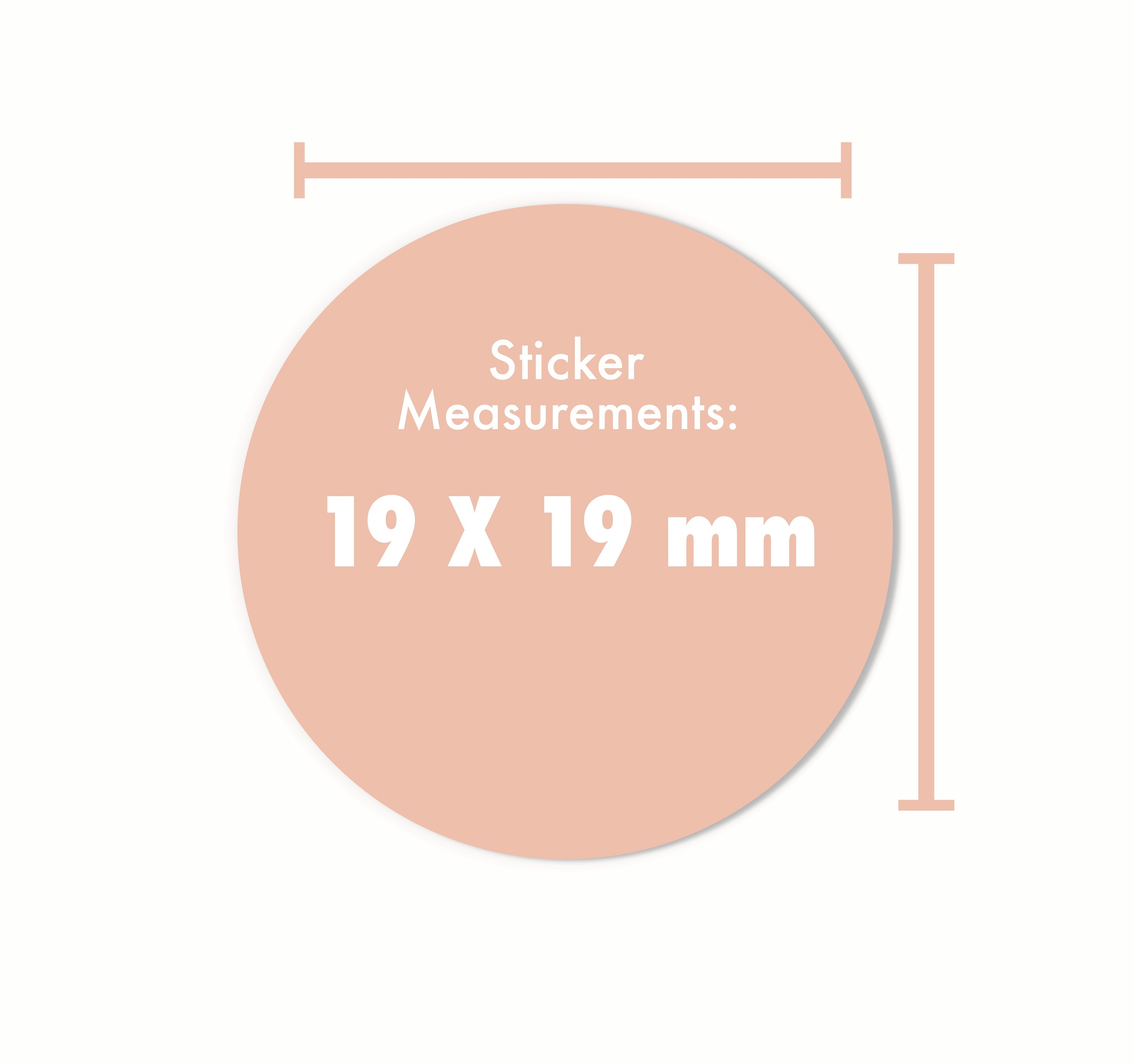 54 Sanitary Pad Stickers on A5 Sheet Matt Premium Paper 19 Mm Circles ...