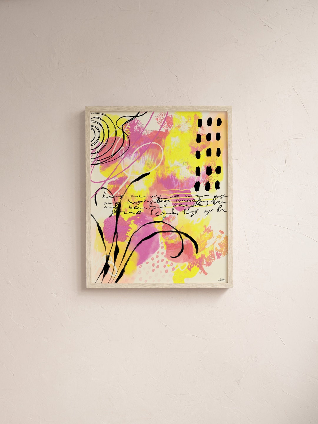 Warm Mixed Media Print Download Printable Art 8x10'' 24x30'' Pastel ...
