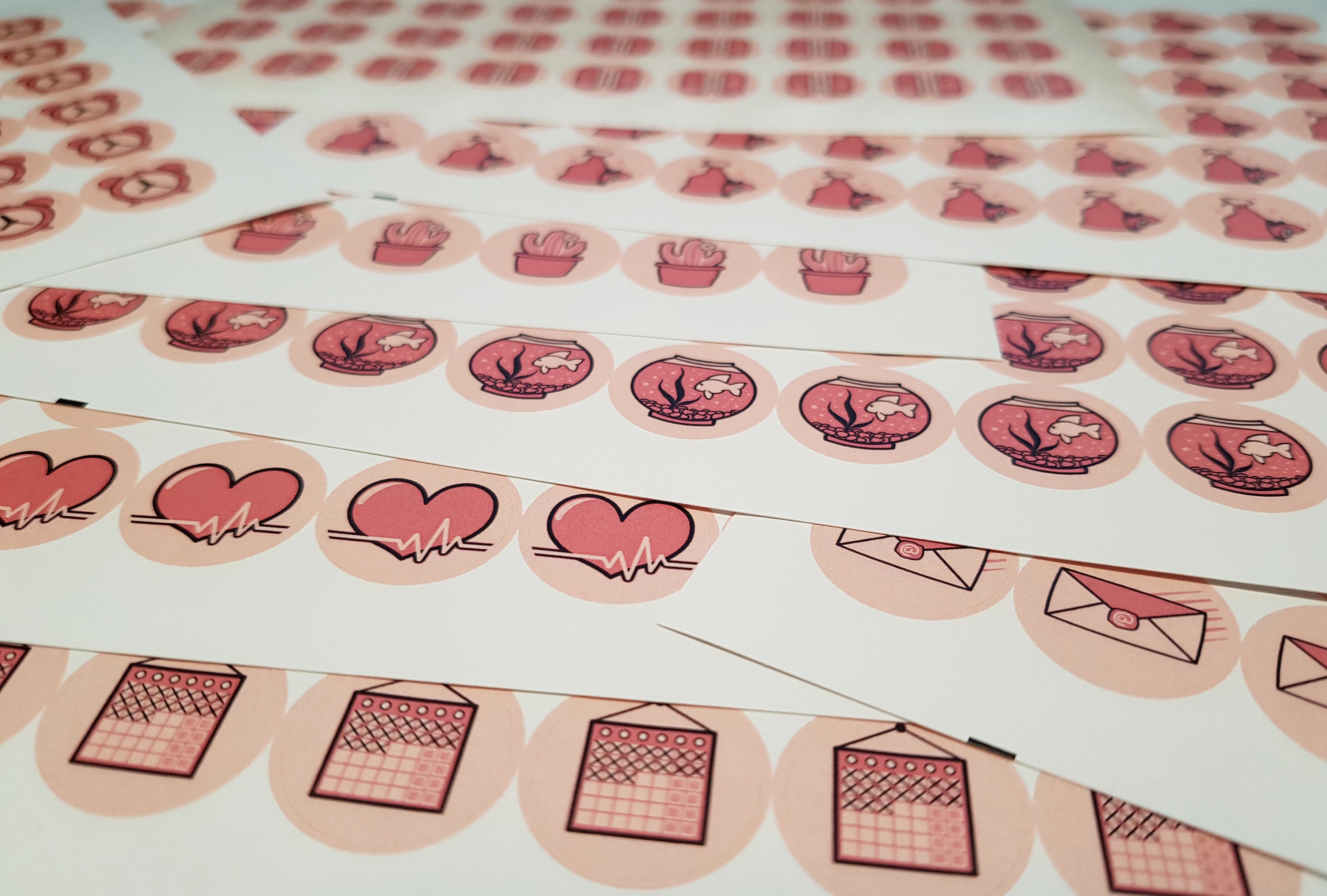 540 Stickers in Total - Pack of 10 A5 Sticker Sheets - Matt Paper ...