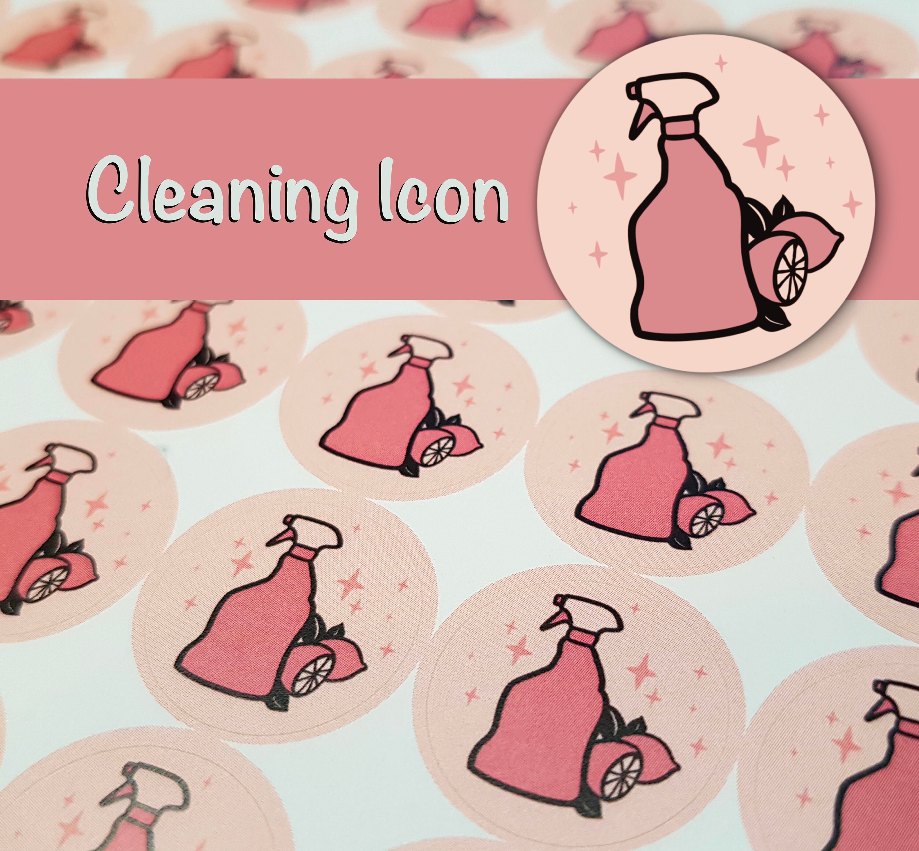 54 Spray Bottle Stickers on A5 Sheet Matt Premium Paper 19 | Etsy