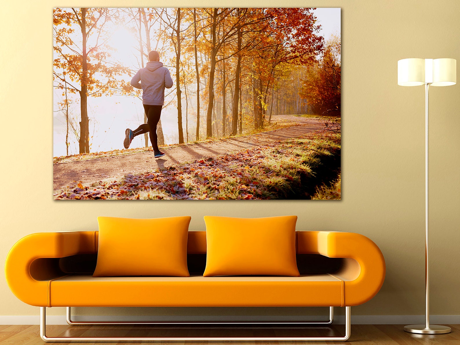 Runner Canvas Sports Decor Motivation Art Running Man Print - Etsy