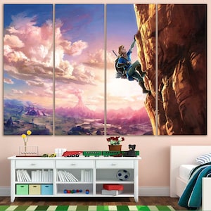 The Legend of Zelda Canvas Zelda Decor Kids Room Art Nursery Print ...