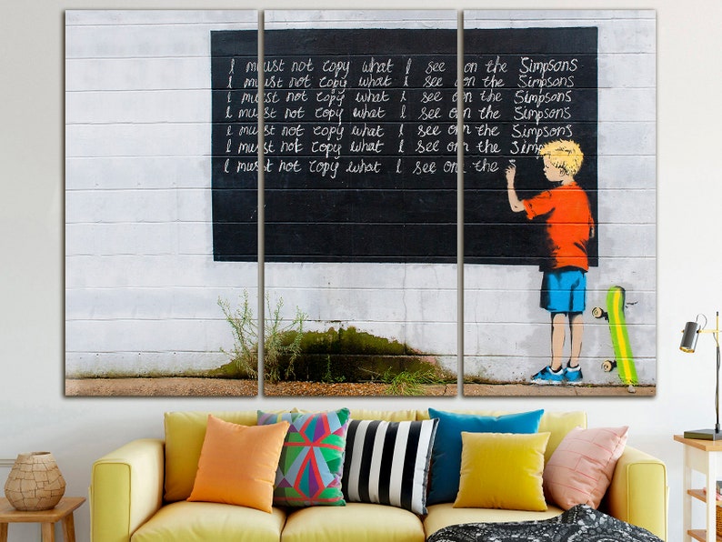 Simpson Canvas Street Art Decor Graffiti Wall Art Reproduction - Etsy