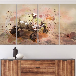 Mars Rover Wall Art Space Wall Decor Modern Canvas Print Mars Wall ...