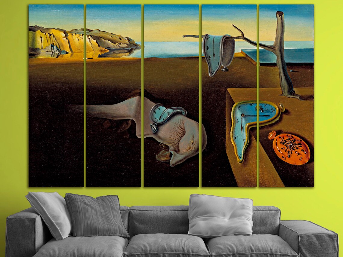 Salvadore Dali canvas Persistence of memory decor Surrealism | Etsy