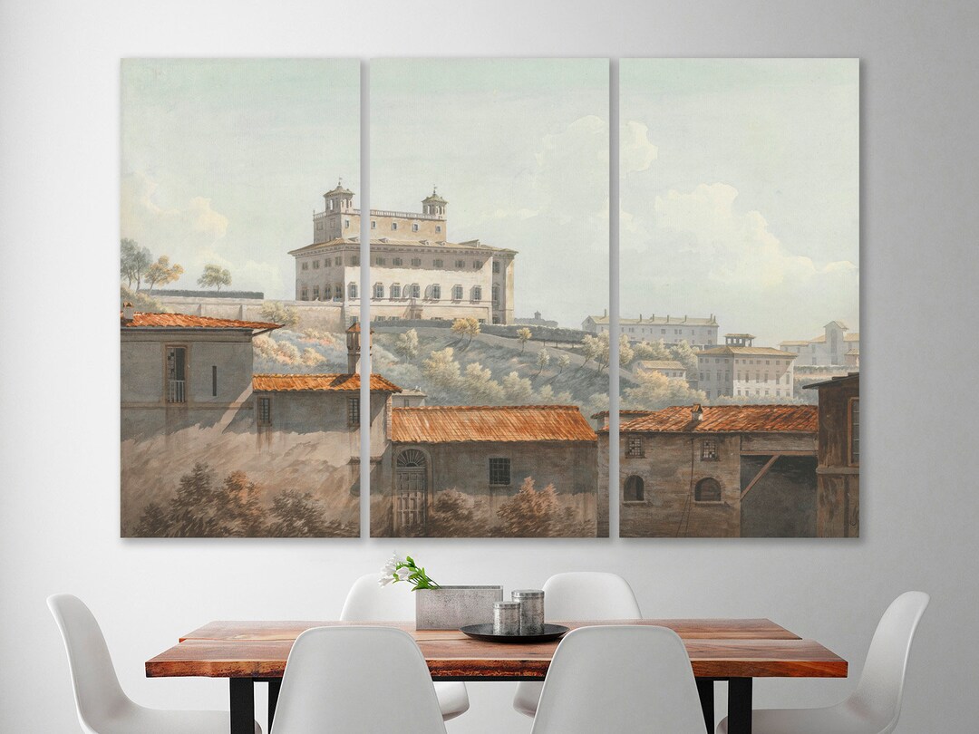 John Warwick Smith Canvas "the Villa Medici, Rome" Reproduction Canvas ...