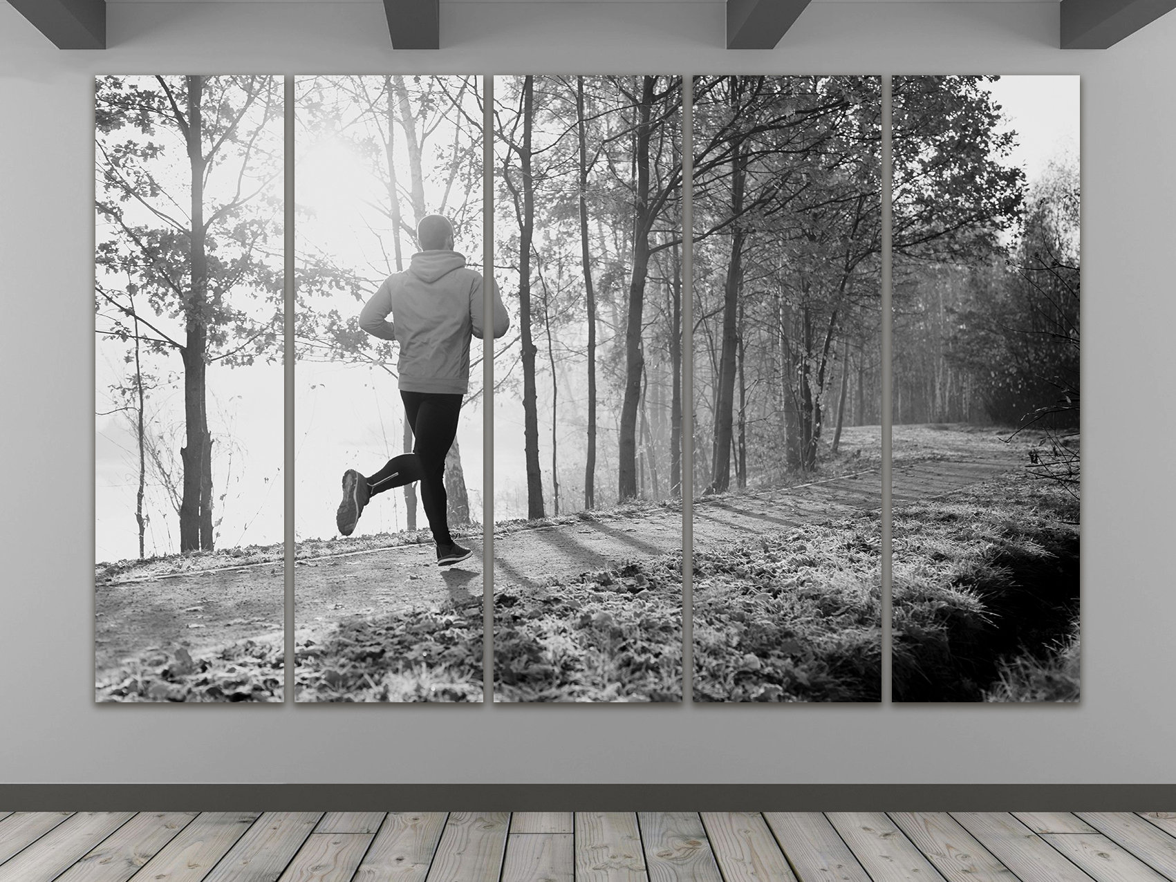 Runner Canvas Sports Decor Motivation Art Running Man Print - Etsy