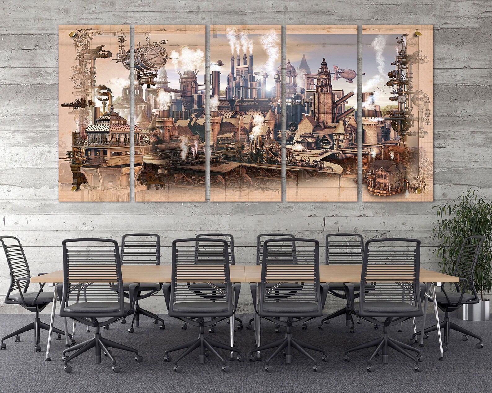 Steampunk Wall Art Vintage Canvas Print Steampunk Style Wall | Etsy