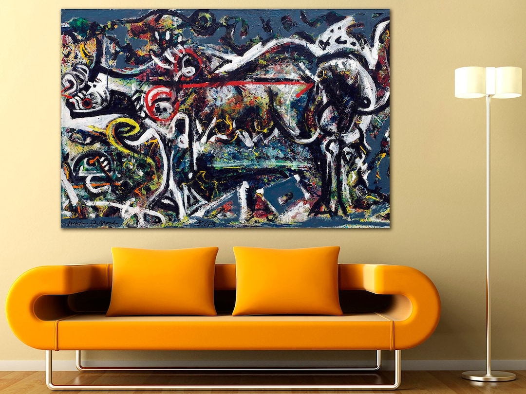 Jackson Pollock Canvas the She Wolf 1943 Reproduction Decor ...