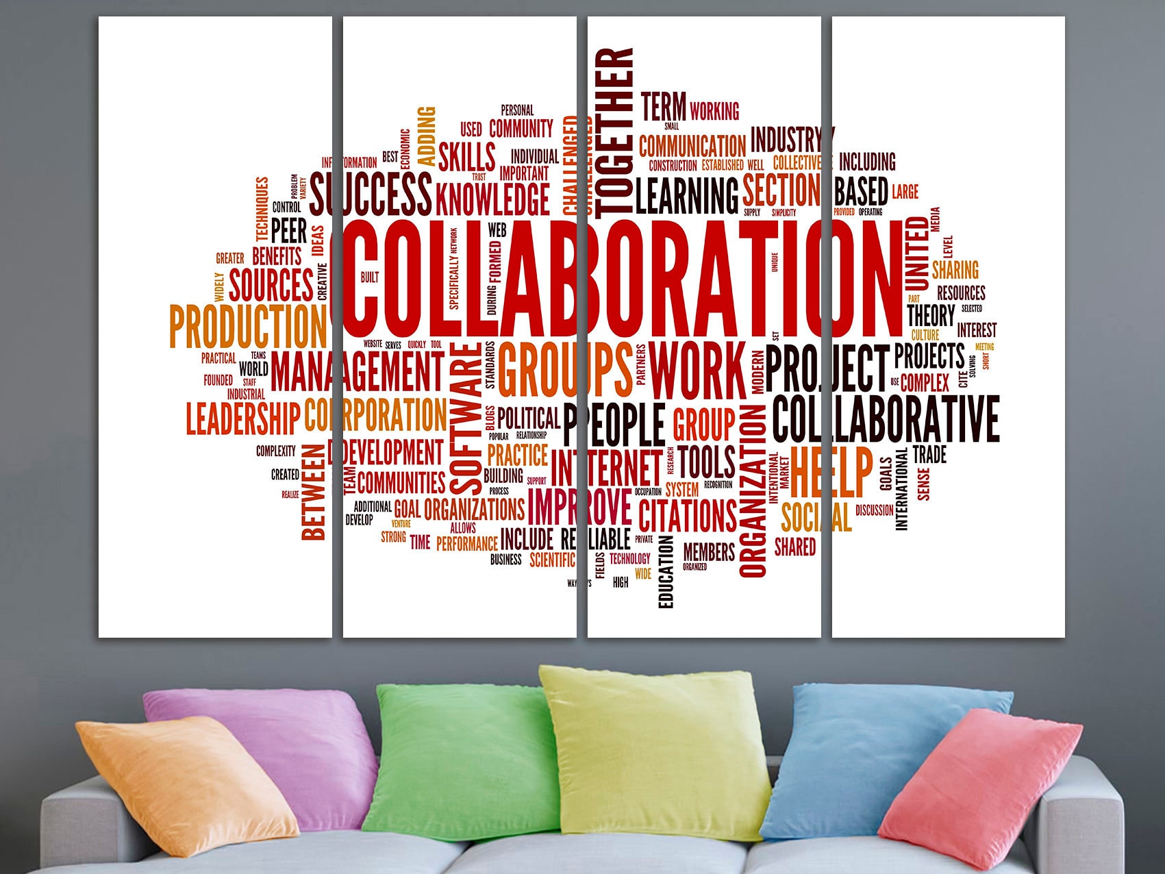 Collaboration Canvas Collaboration Quotes Decor Motivation Art - Etsy UK