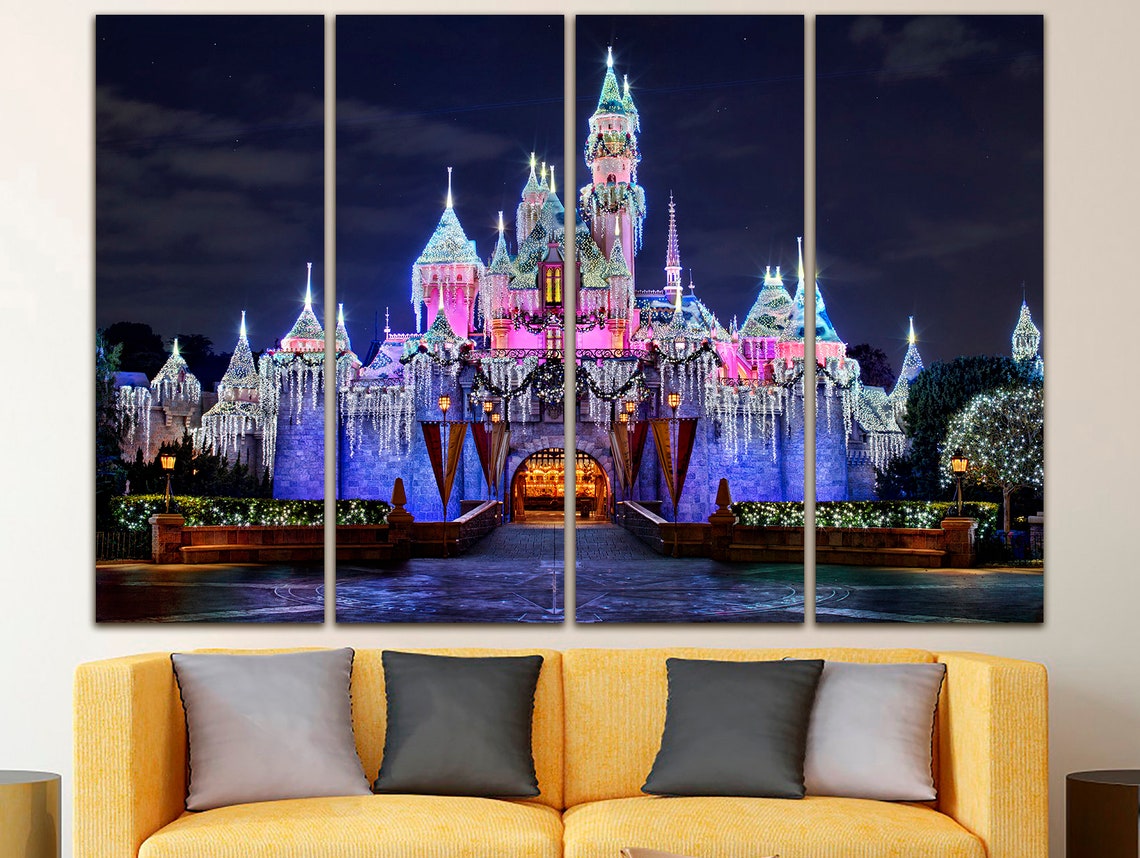 Princess Castle Canvas Kids Castle Decor Kids Room Art Nursery - Etsy