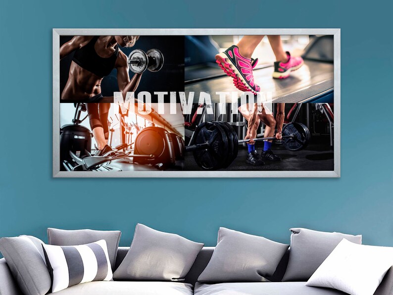 Sports Collage Canvas Gym Decor Workout Inspiration Home Gym Decor ...