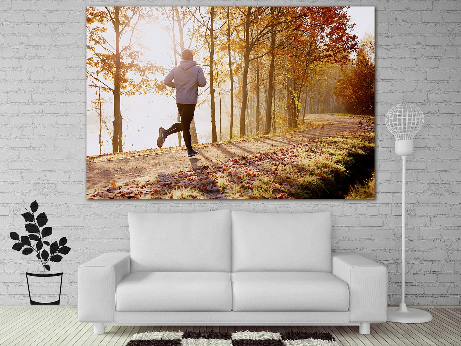 Runner Canvas Sports Decor Motivation Art Running Man Print - Etsy