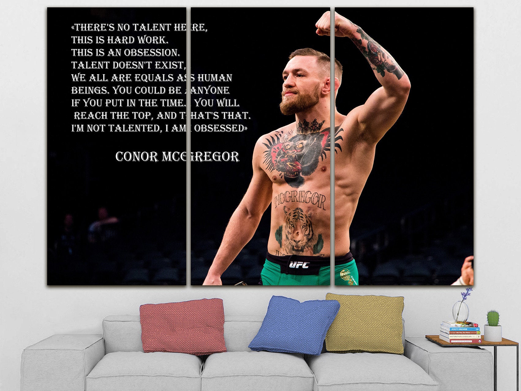 Conor McGregor Canvas UFC Room Decor Collage Materials etna.com.pe