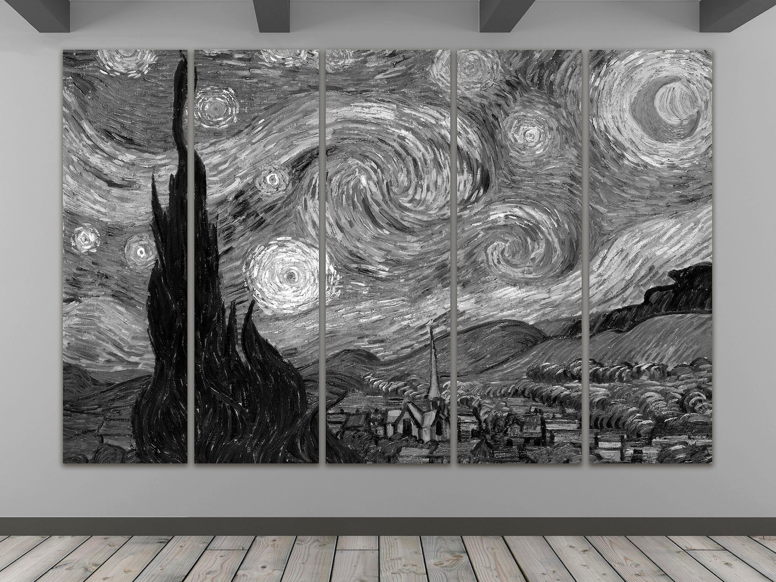 Starry Night Canvas Vincent Van Gogh Decor Netherlands Wall - Etsy