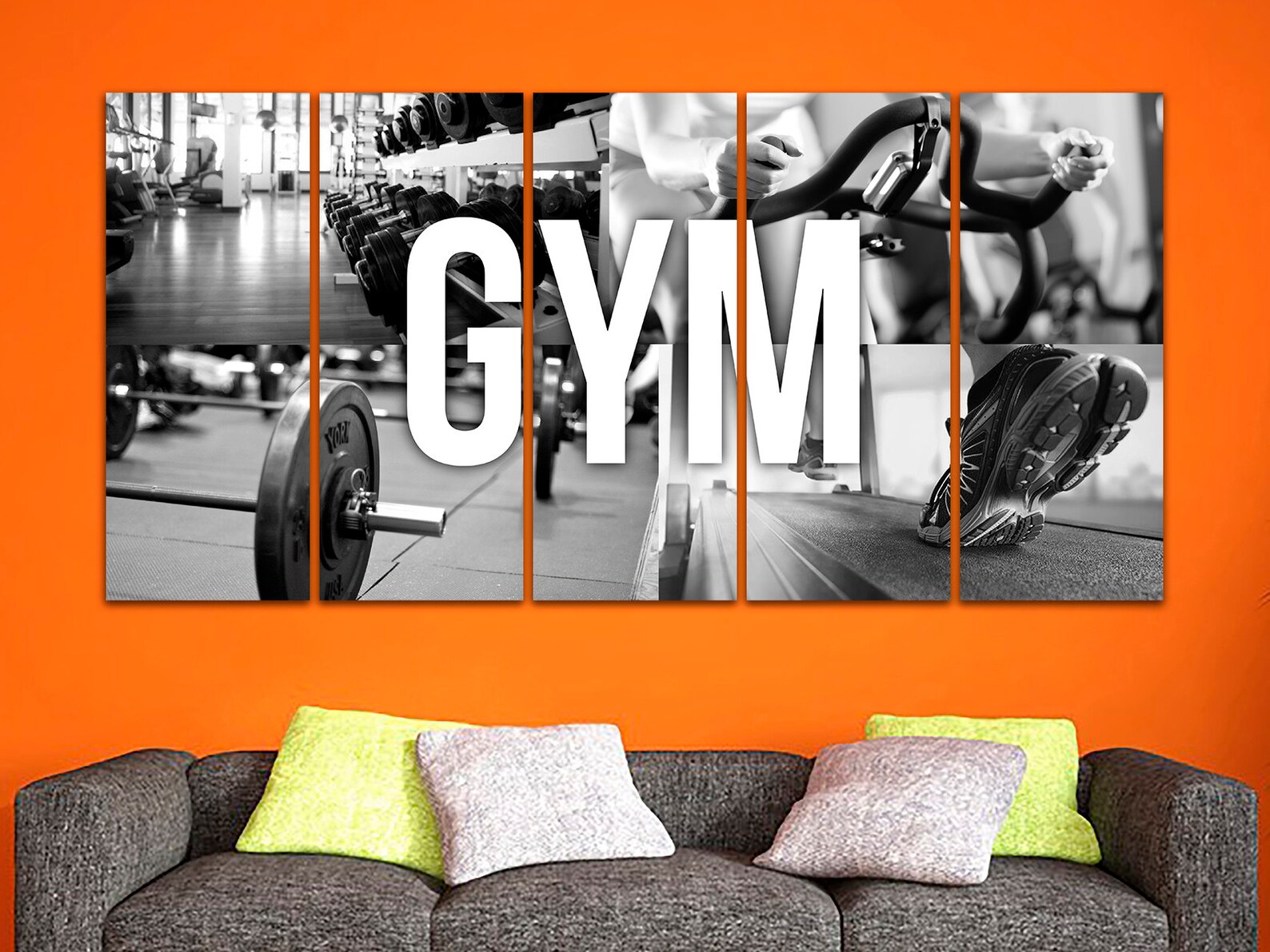 Gym Canvas Sports Decor Motivation Art Muscle Gym Print Sports | Etsy