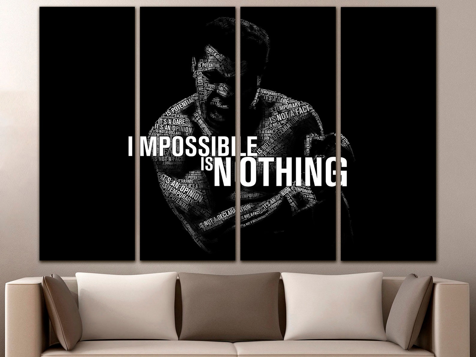 Muhammad Ali Canvas Ali Decor Motivation Art Muscle Gym Print | Etsy
