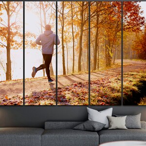 Runner Canvas Sports Decor Motivation Art Running Man Print Sports Room ...