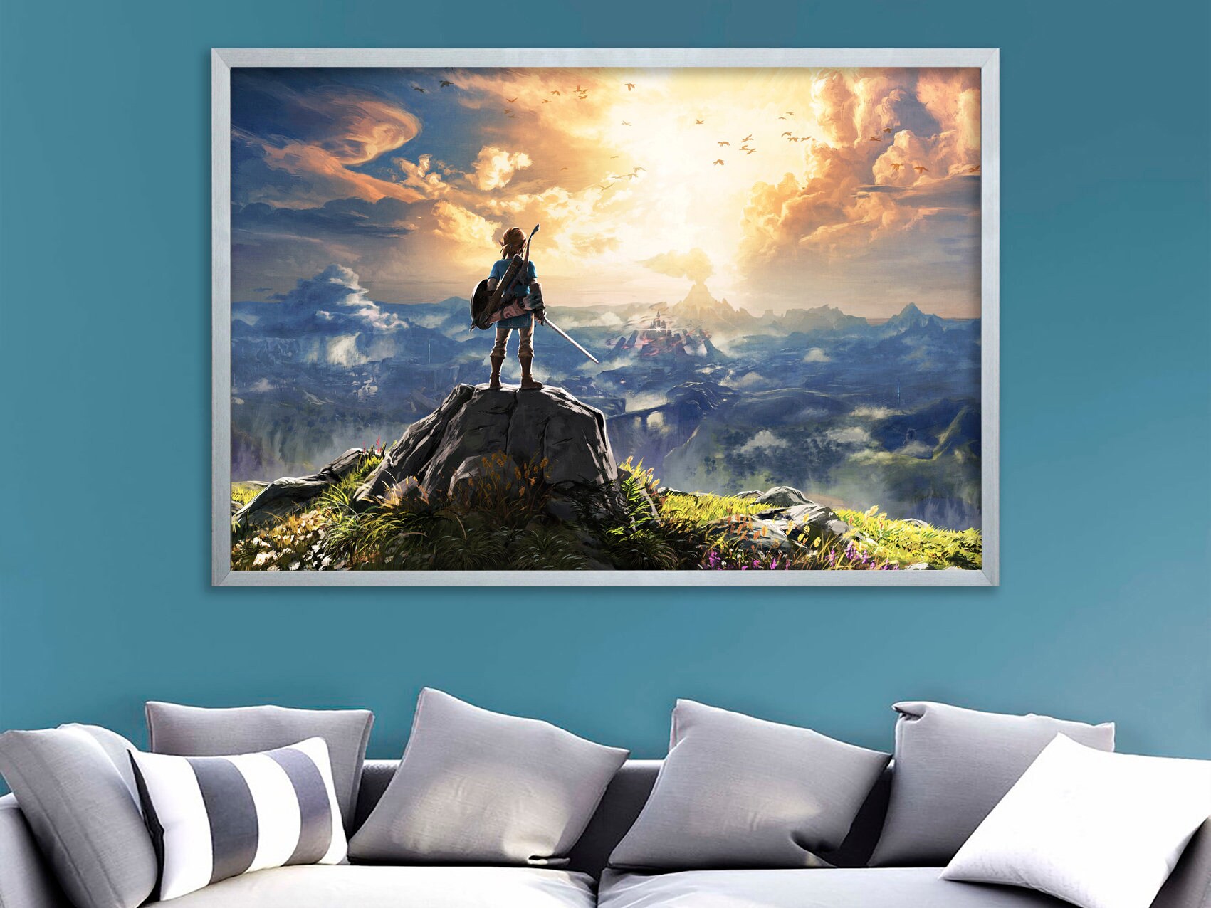 The Legend of Zelda Canvas Zelda Decor Kids Room Art Nursery | Etsy Canada