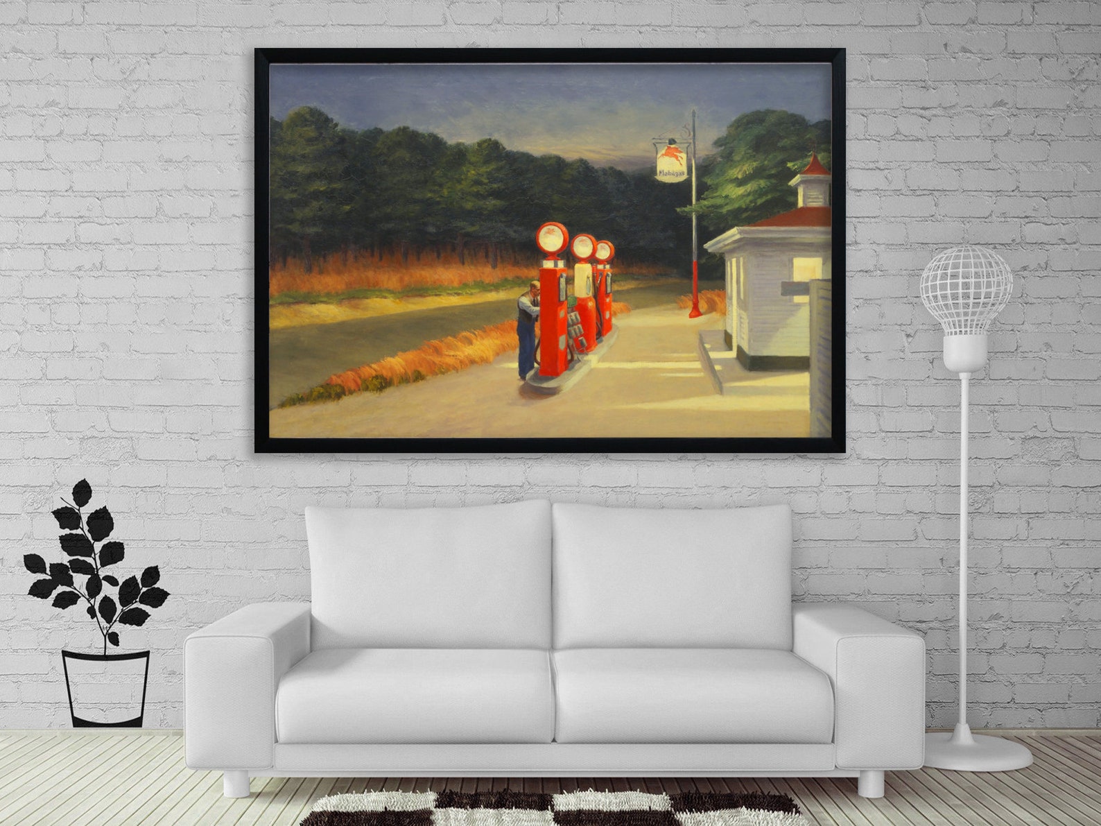 Edward Hopper Canvas Gas 1940 Decor Abstractionism Art Reproduction ...