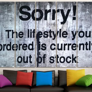 Sorry Canvas Street Art Decor Graffiti Wall Art Reproduction Print ...