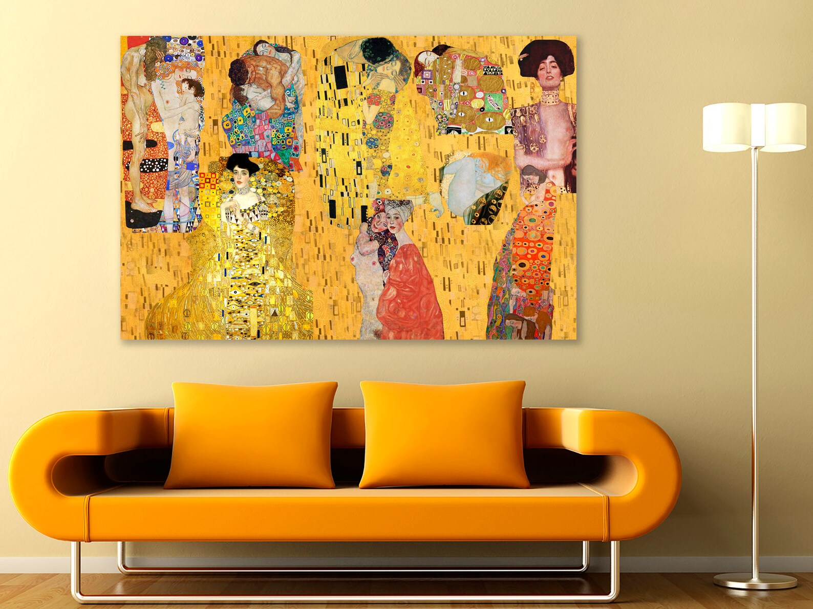 Collage Klimt Canvas Persistence of Memory Decor Surrealism | Etsy