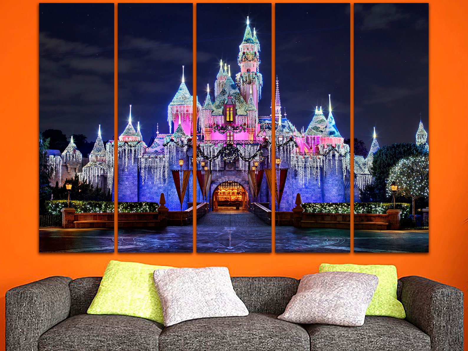 Princess Castle Canvas Kids Castle Decor Kids Room Art Nursery - Etsy