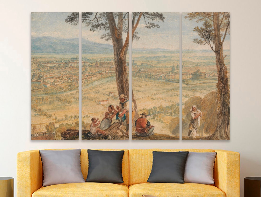 J.M.W. Turner riproduzione stampa su tela Roma da Monte Mario tela ...