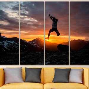 Runner Canvas Sports Decor Motivation Art Muscle Gym Print Sports Room ...