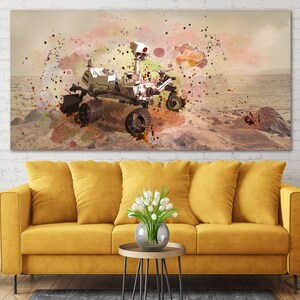 Mars Rover Wall Art Space Wall Decor Modern Canvas Print Mars Wall ...