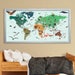 World Map in SPANISH Kids World Map Canvas Mapa Del Mundo En - Etsy