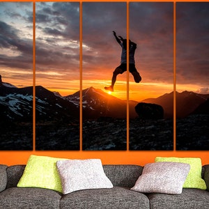 Runner Canvas Sports Decor Motivation Art Muscle Gym Print Sports Room ...