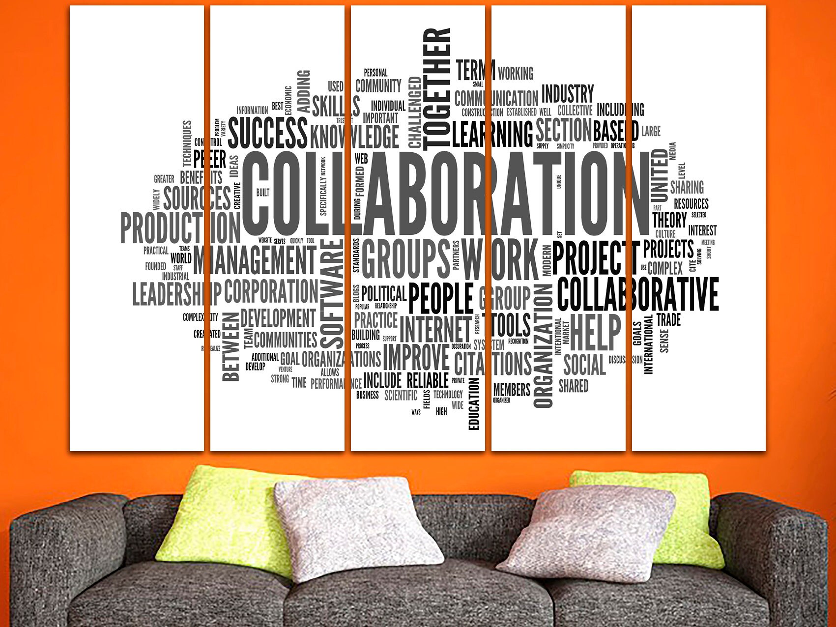 Collaboration Canvas Collaboration Quotes Decor Motivation Art - Etsy UK