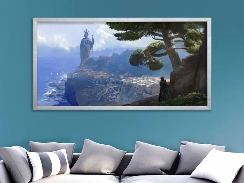 Athena Canvas Olympian Goddess Decor Mythology Art Greek Print - Etsy