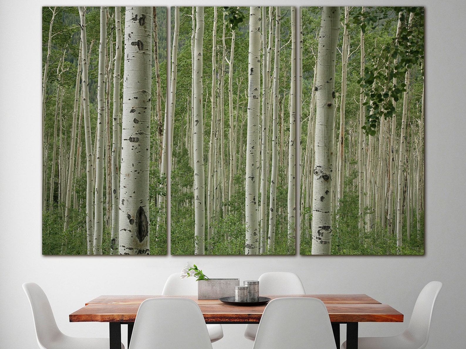 Birch Tree Canvas Woodland Decor Birch Tree Art Cosplay Print - Etsy