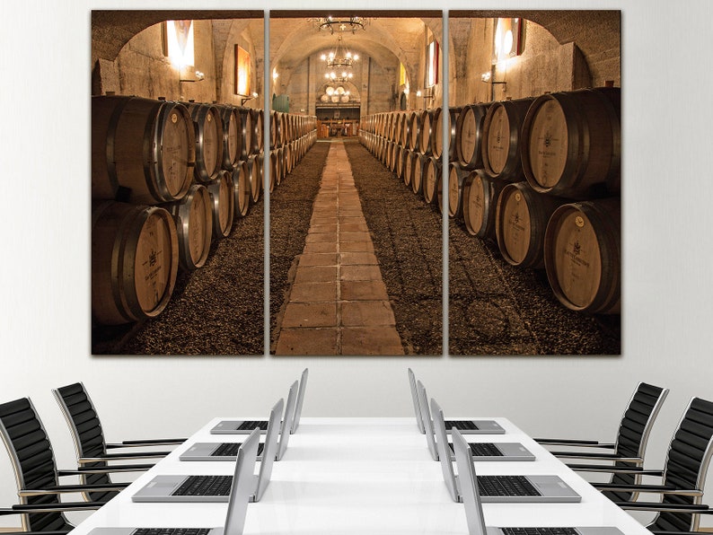 Wine cellar canvas Cognac decor Wine cellar art Wine barrel | Etsy