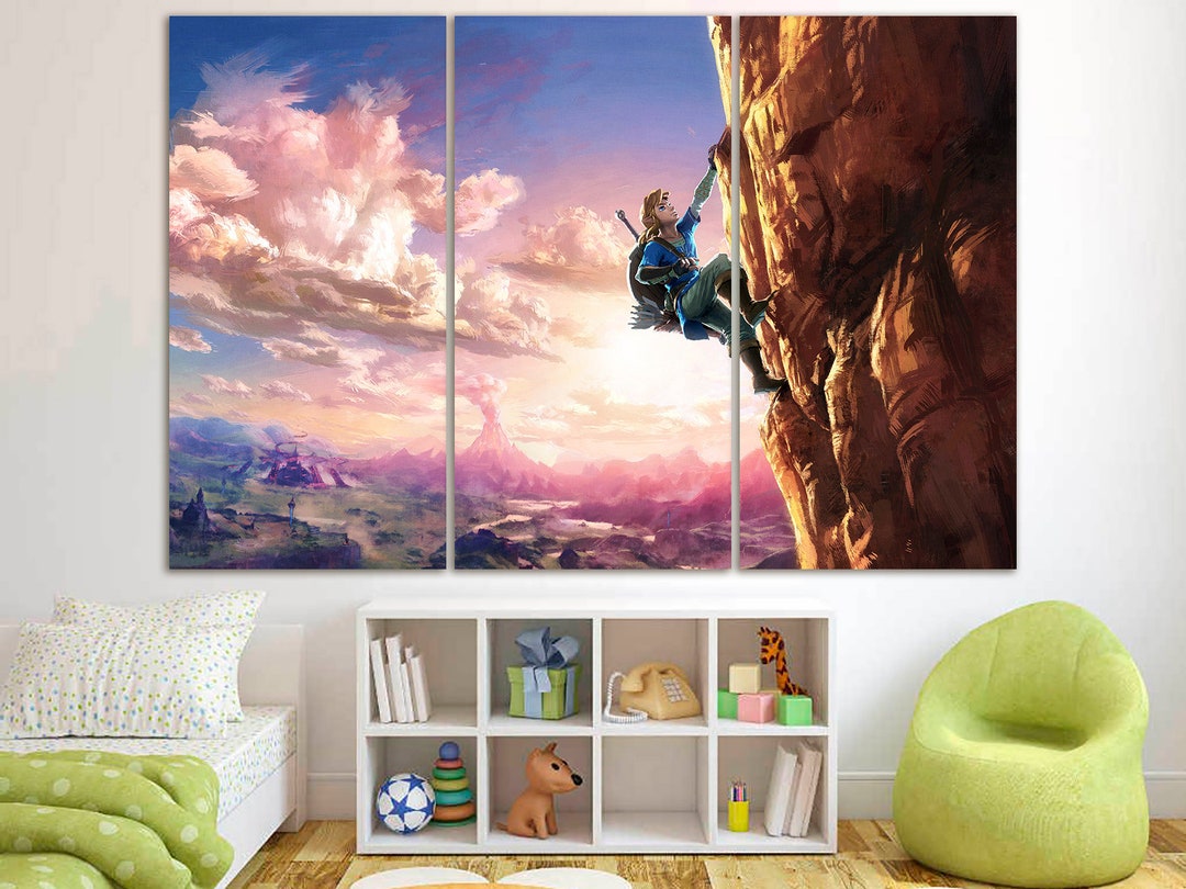 The Legend of Zelda Canvas Zelda Decor Kids Room Art Nursery Print ...