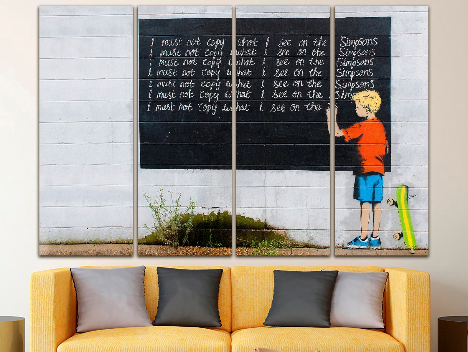 Simpson Canvas Street Art Decor Graffiti Wall Art Reproduction - Etsy