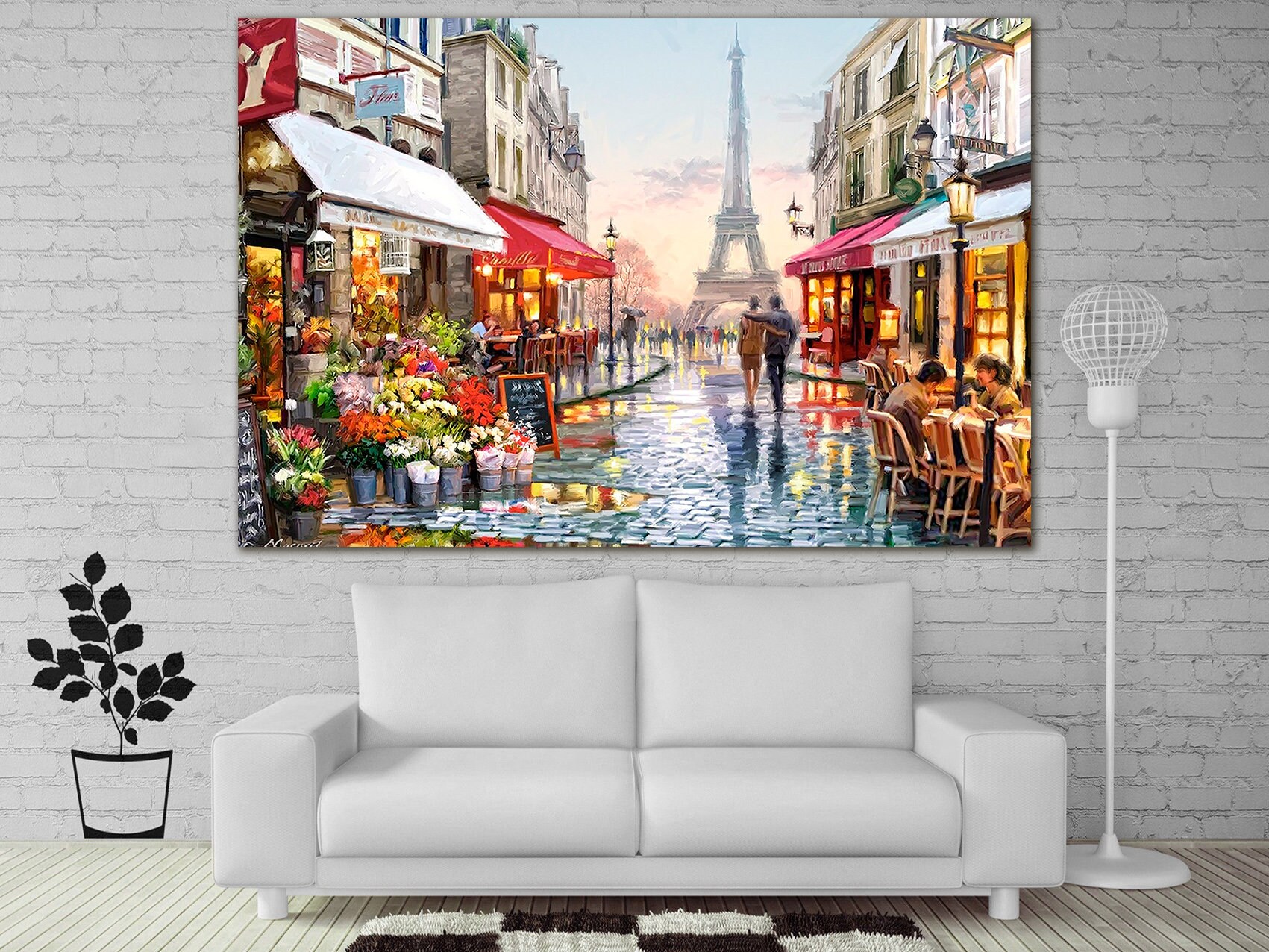 Paris canvas Eiffel Tower decor France art Paris city print | Etsy