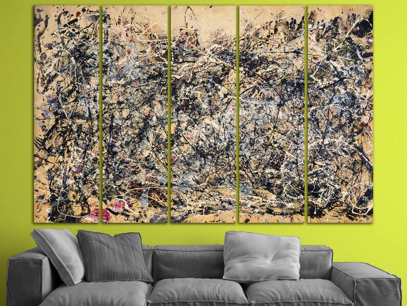 Jackson Pollock canvas Pollock decor Abstractionism art | Etsy