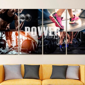 Sports Collage Canvas Gym Decor Workout Inspiration Home Gym Decor ...