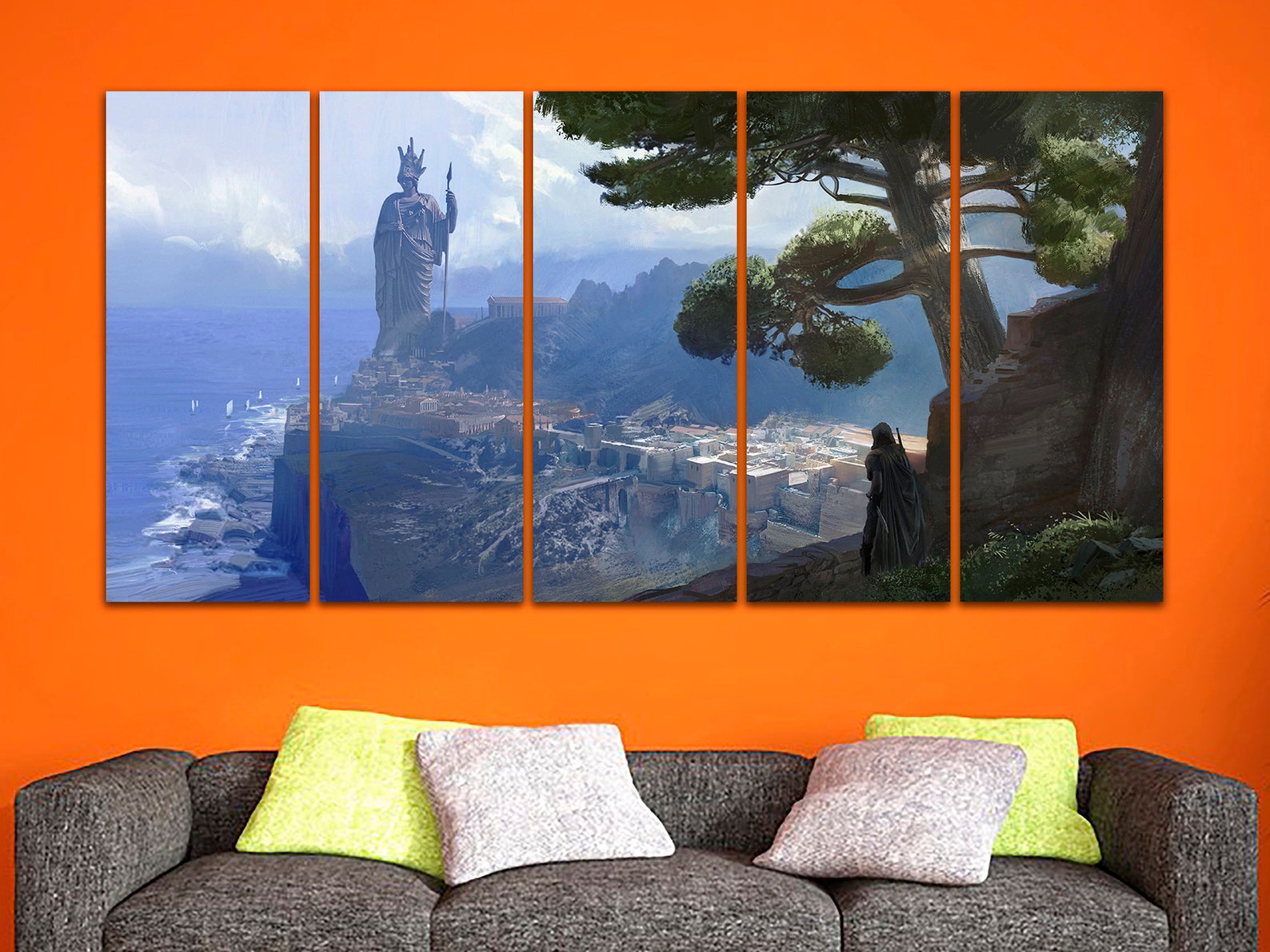 Athena Canvas Olympian Goddess Decor Mythology Art Greek Print - Etsy